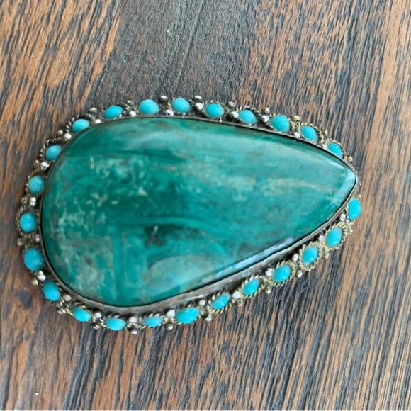 Jewelry | Israeli Vintage Drop Surrounded By Turquoise | Poshmark